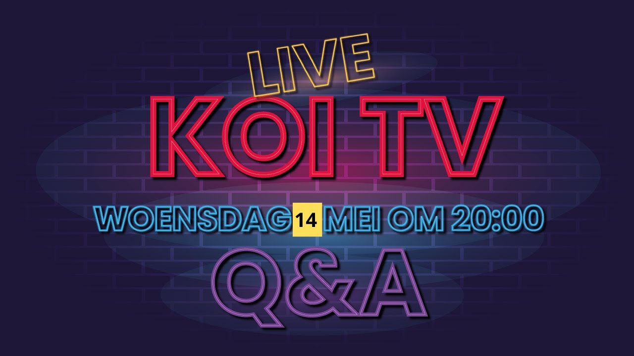 KOI TV LIVESTREAM Q&A woensdag 14 mei om 20:00 - YouTube