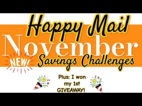 November New Savings Challenges / Happy MAIL📪💌 / My 1st Giveaway WIN ...