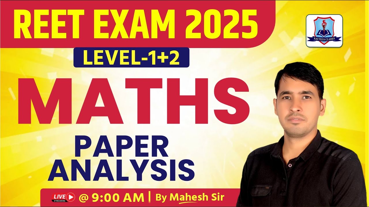 REET Maths Paper Analysis 2025 | REET Level 1 & 2 Maths Pyq's | REET ...