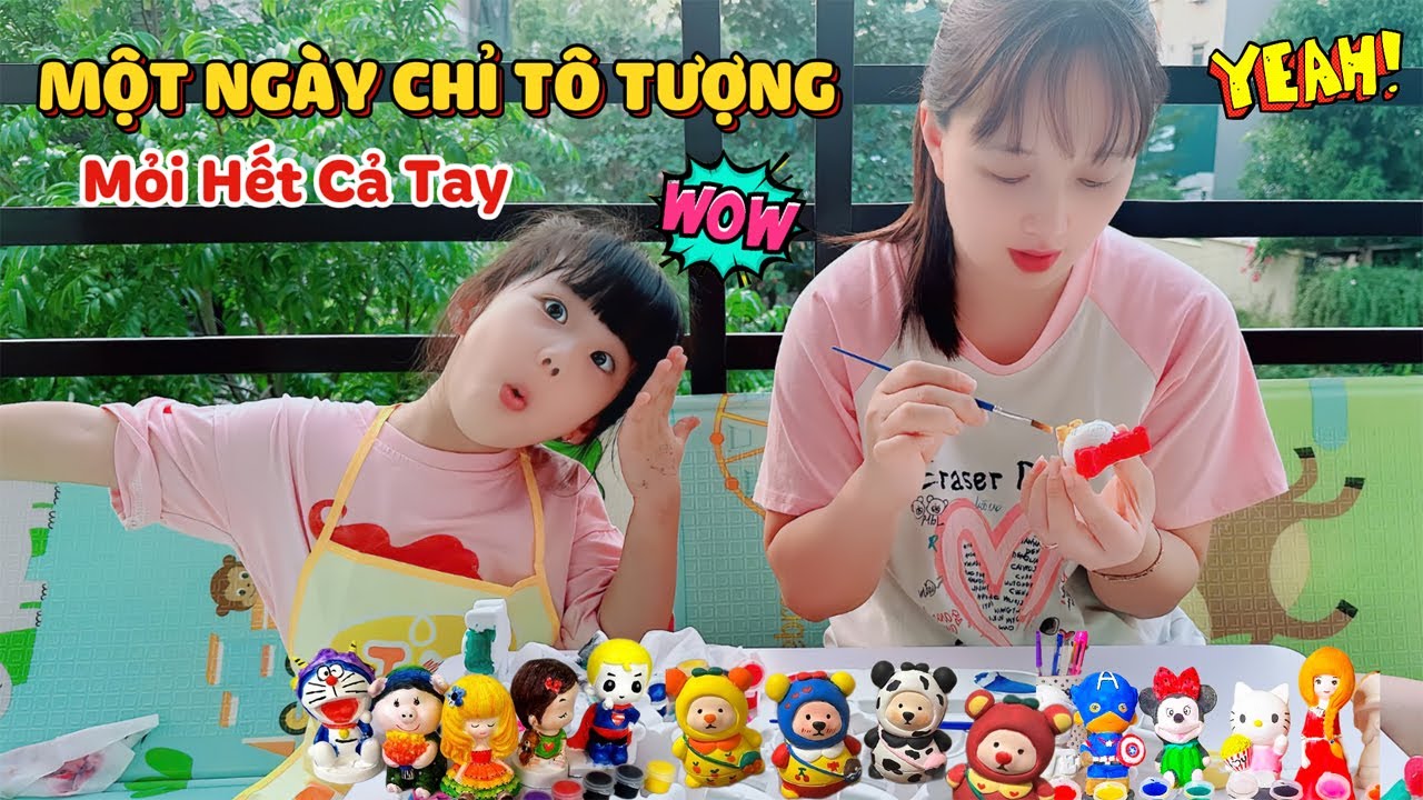 Một Ngày Chỉ Tô Tượng Của Em MiMi Và Mẹ Huế | MiMi Family - YouTube