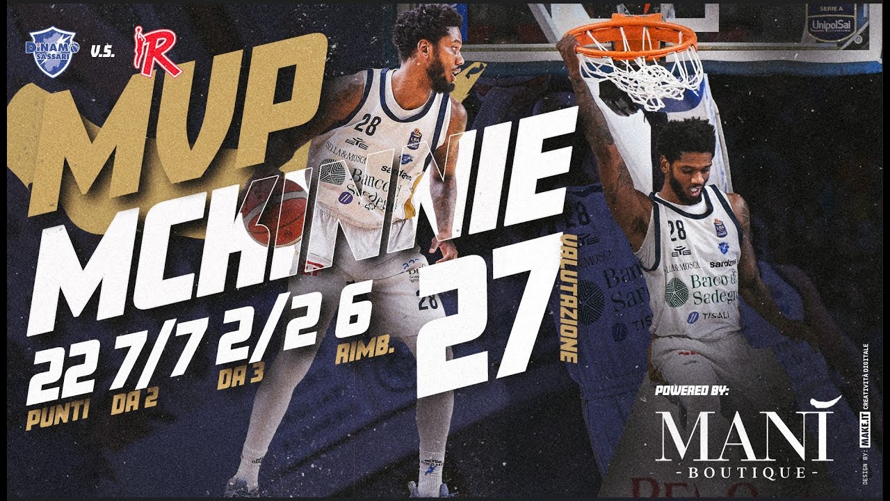 G30 LBA MANI' MVP | MCKINNIE VS REGGIO EMILIA - YouTube