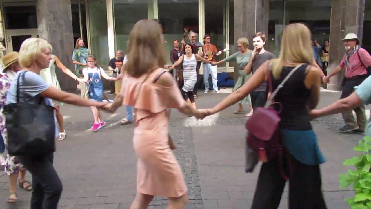 Dancing to band music in Riga's 818 years celebrations - YouTube