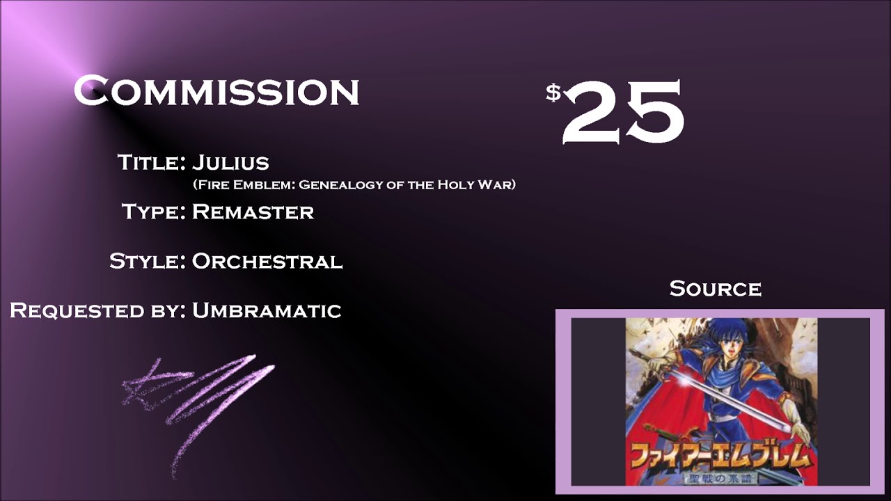 COMMISSION: Julius (Remastered) -- Fire Emblem: Genealogy of the Holy ...