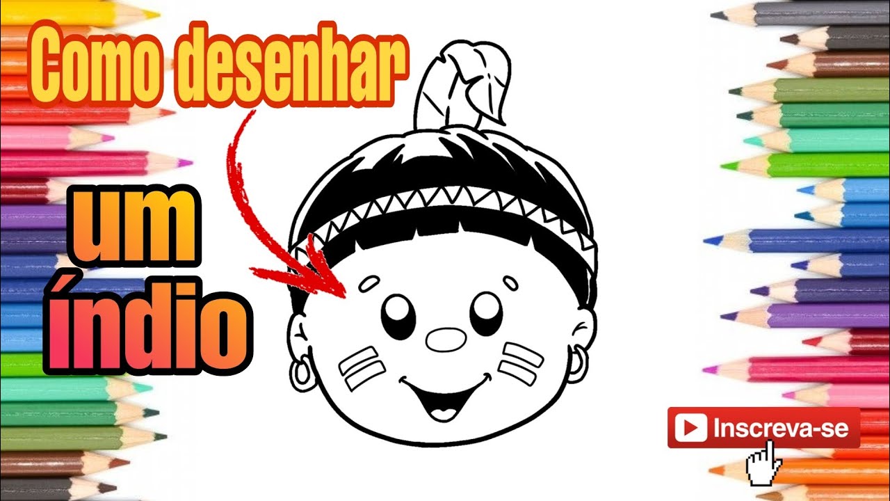 Como desenhar um índio ️🤩(passo a passo) ,how to draw an indian😱,como ...