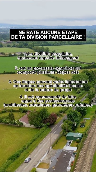 CONNAIS TU LES ETAPES DE LA DIVISION PARCELLAIRE - YouTube
