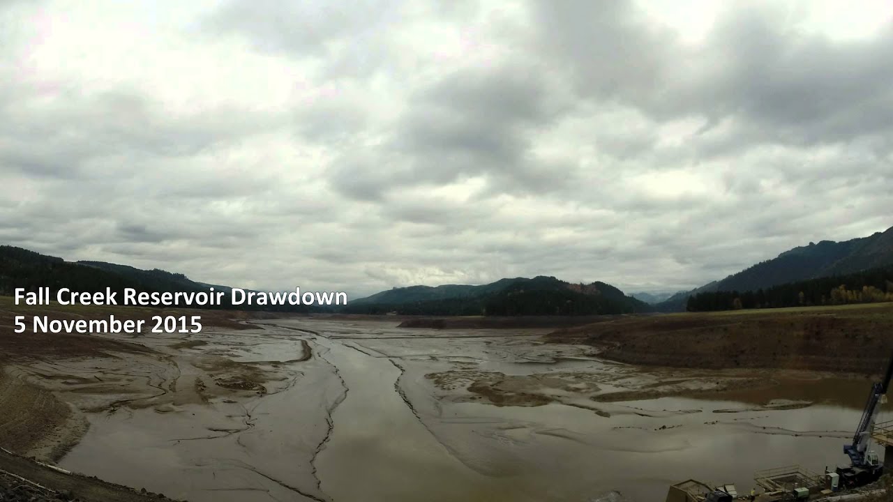 Fall Creek Dam Drawdown - YouTube
