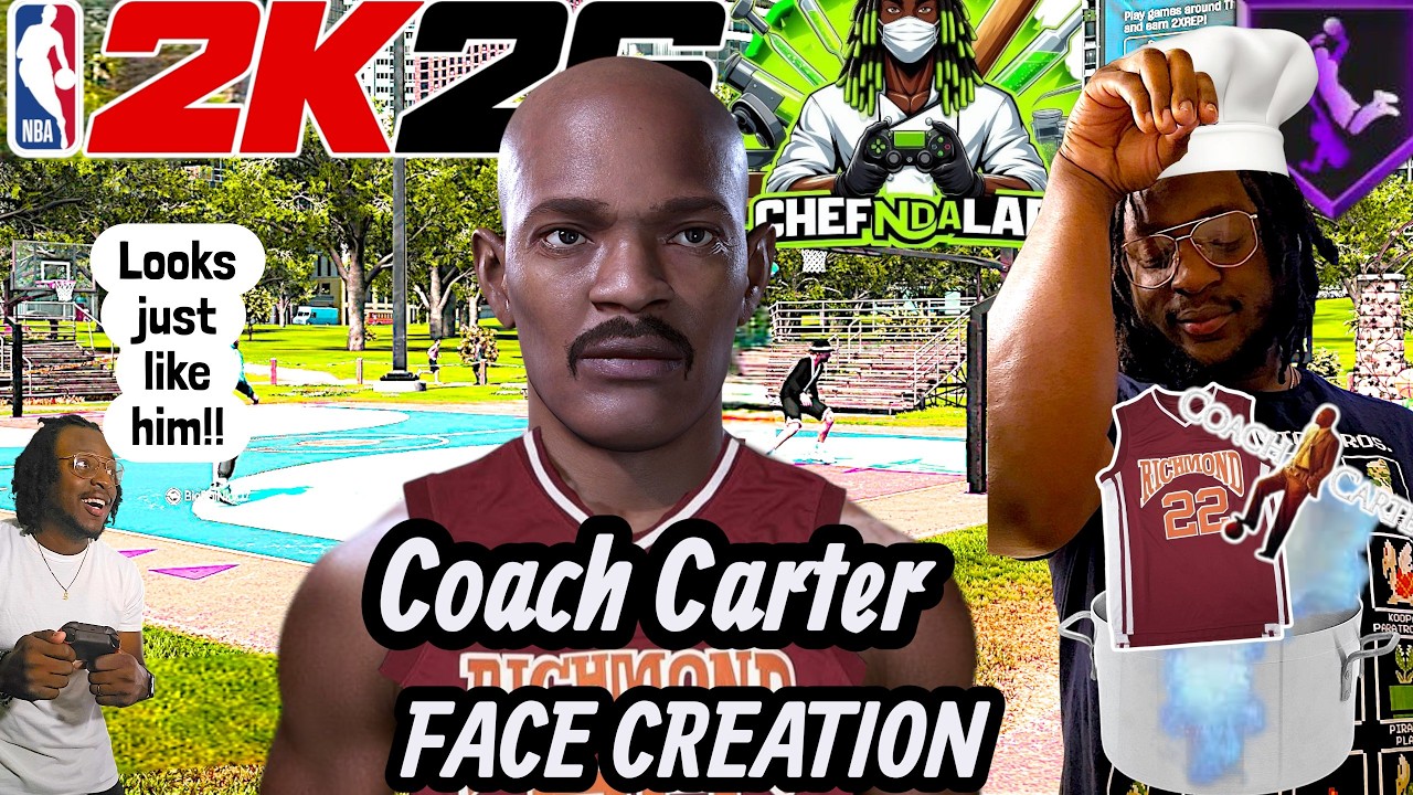 The Realest Coach Carter NBA 2k26 Face Creation (Chef's Edition) 💪🏾🔥🔥 ...