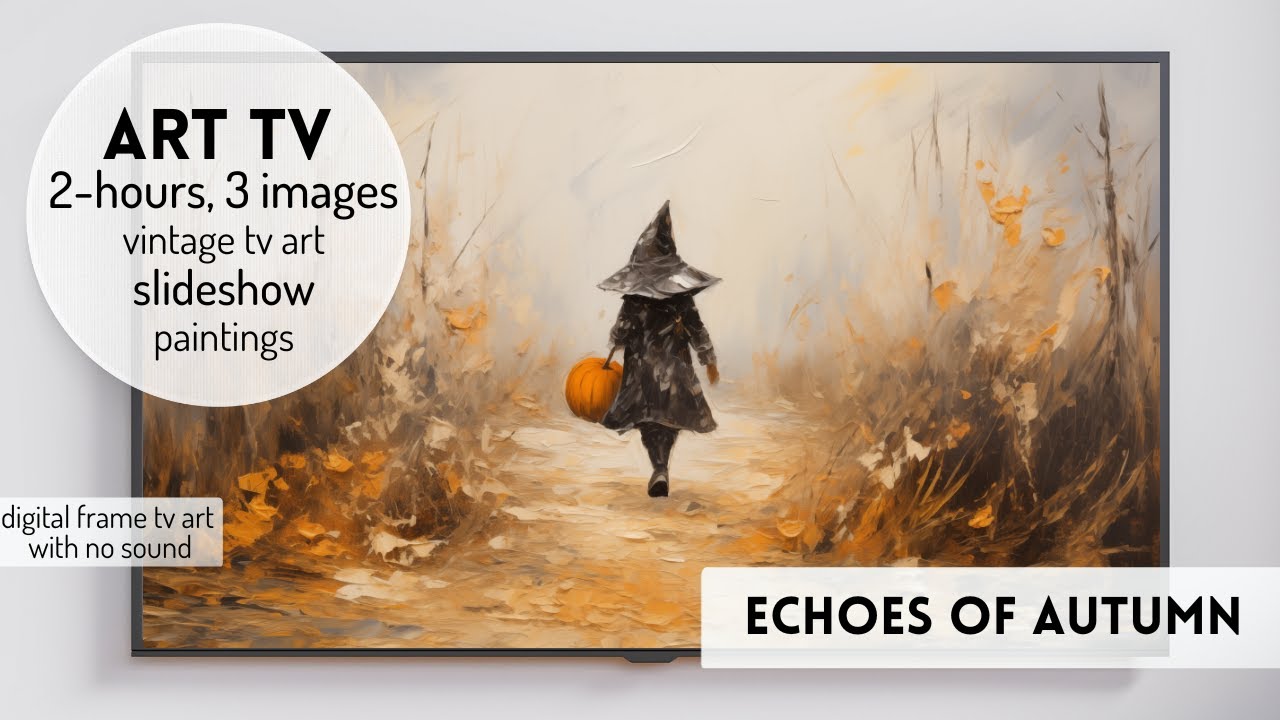 Halloween Screensaver Vintage Halloween TV Art Witch Autumn Art TV Fall ...