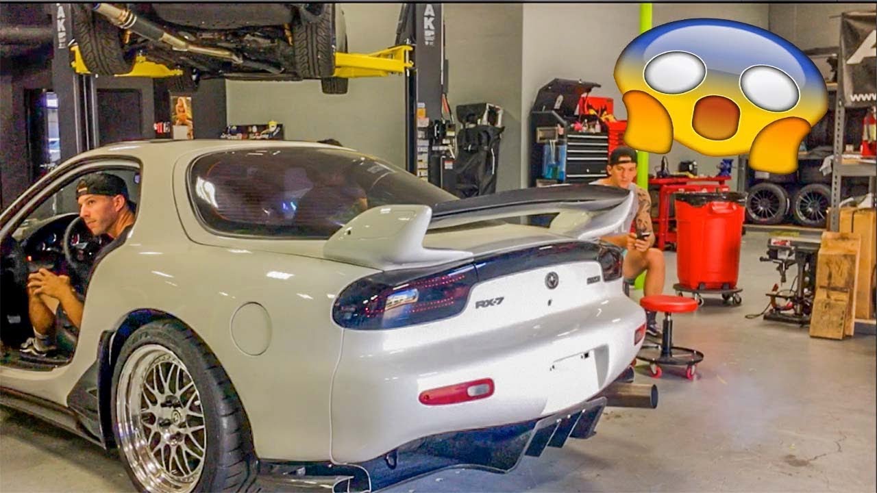 Tj Hunt's RX7 SPITTING FLAMES FOR THE FIRST TIME!! - YouTube