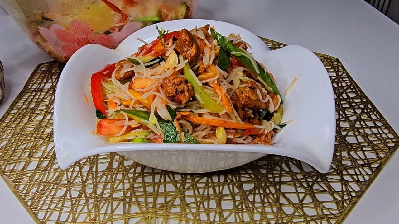 FUNCHOSA WITH VEGETABLES! Light, delicious and simple salad with ...