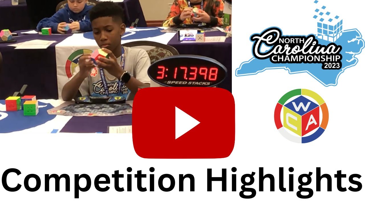 North Carolina Cubing Championship 2023 - Competition Highlights - YouTube