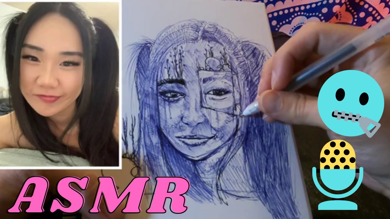 Relaxing Sketchbook Drawing, Pen on Paper (no talking) ASMR - YouTube