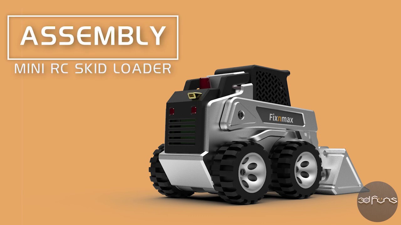3d printed_mini RC skid loader assembly video - YouTube