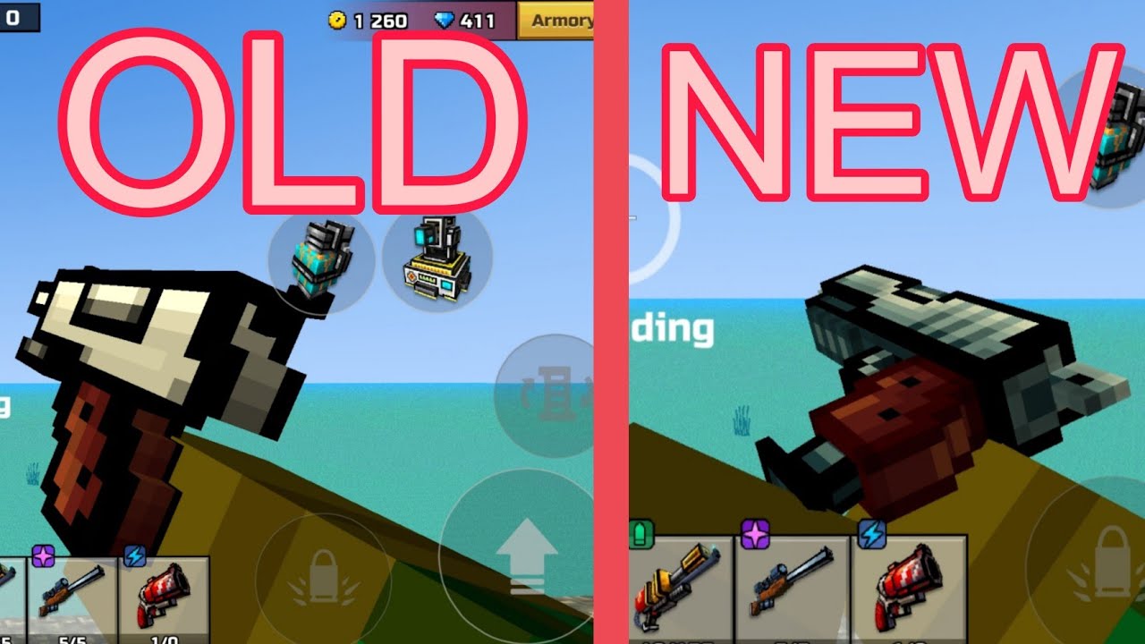 Old vs. New Default Weapon Animations | Pixel Gun 3D - YouTube