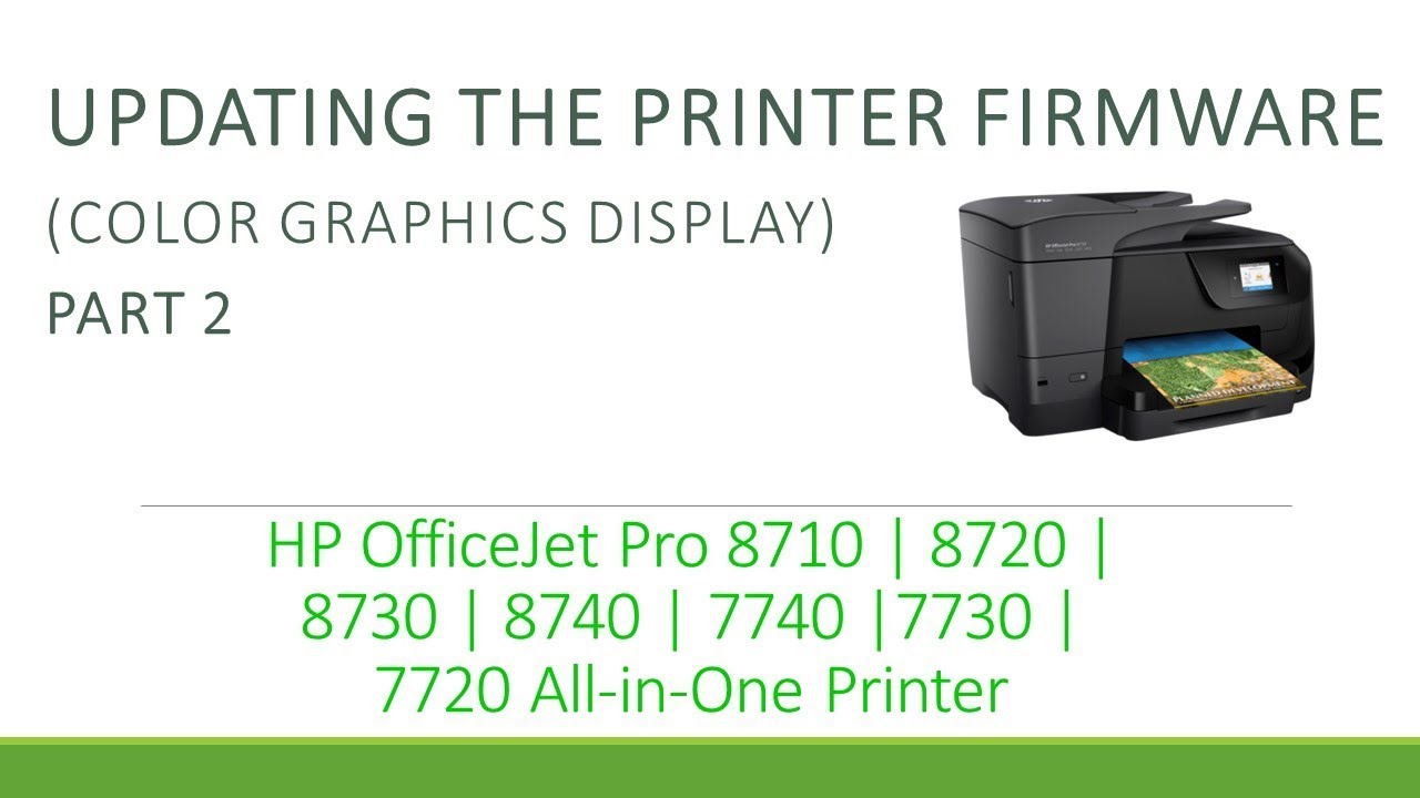 Why updating printer firmware is important? (on Color Graphics Display ...
