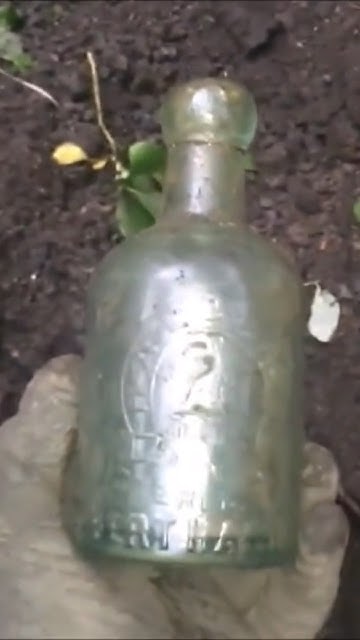 Robert Haldane seltzer bottle found bottle digging Glasgow Scotland - YouTube
