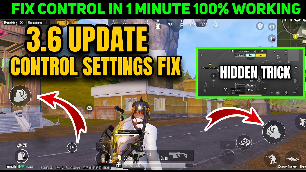3.6 Update Control Setting Fix 😍 100% Working | Hidden Trick - YouTube