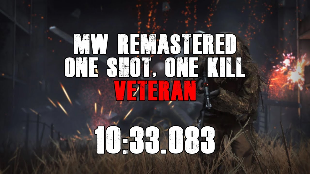 MWR - One Shot, One Kill - Veteran Speedrun WR 10:33.083 - YouTube