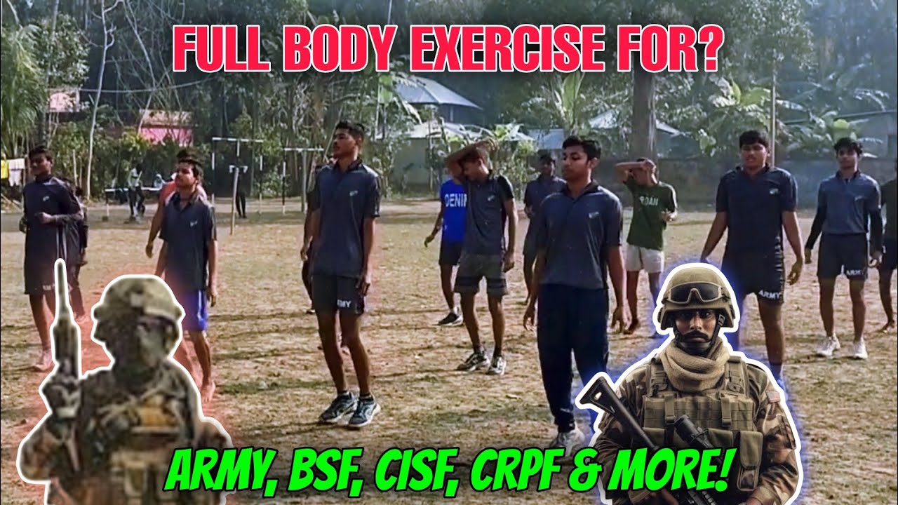 Full Body Morning Exercise For Defence Job 🔥 ARMY, BSF, CRPF & More ...