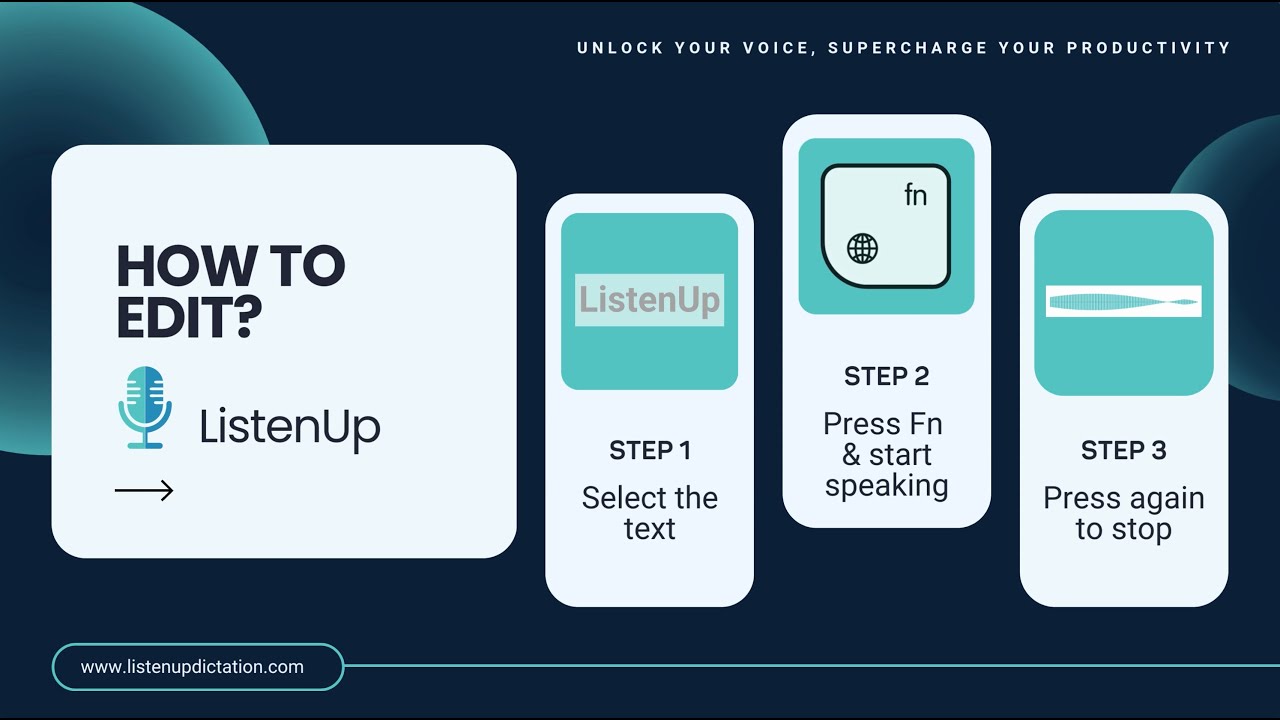 Edit with Your Voice | ListenUp Dictation Tutorial for Mac - YouTube