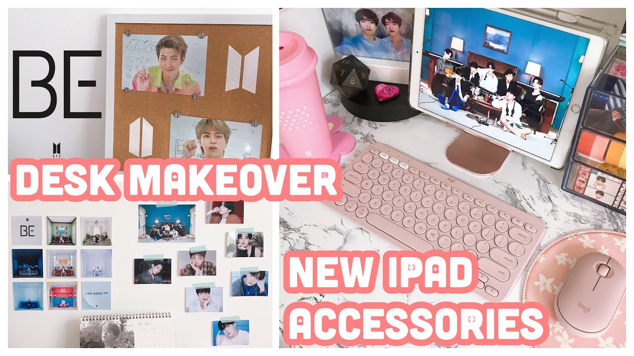 [vlog/unboxing] BTS BE Desk Makeover + New Ipad Accs - YouTube