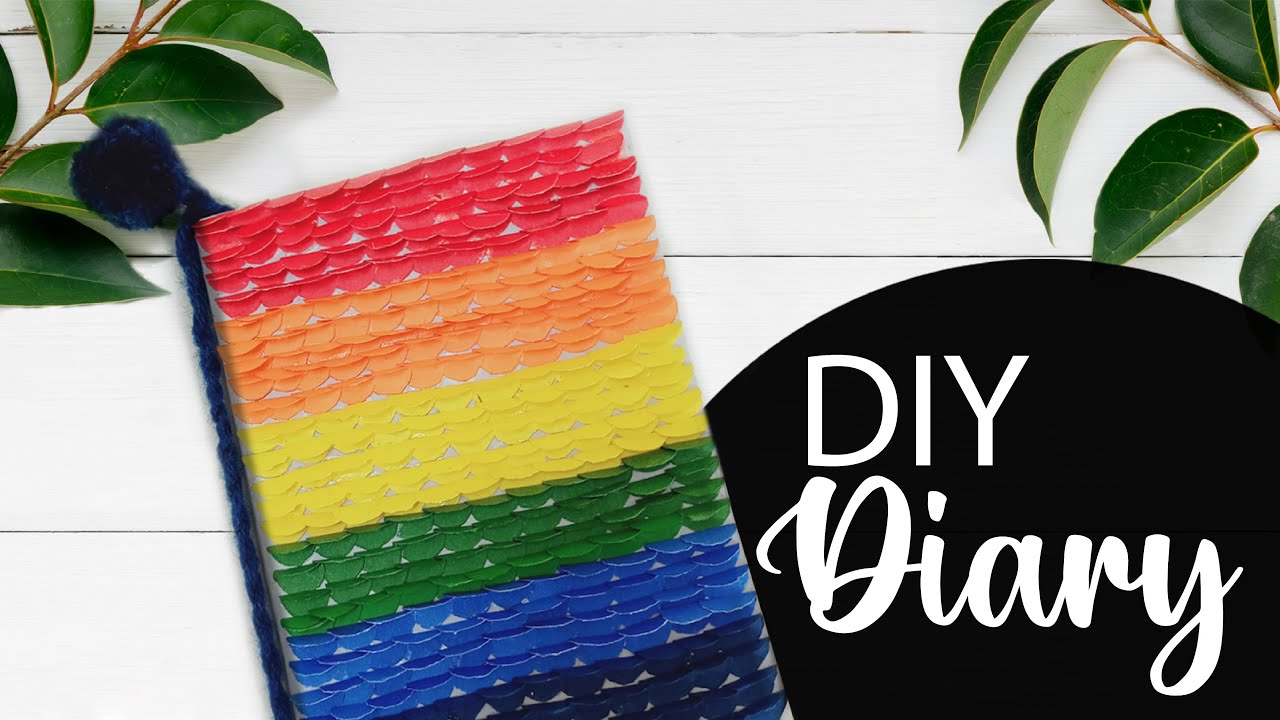 DIY Diary decoration ideas | Diary cover decoration ideas | Handmade ...