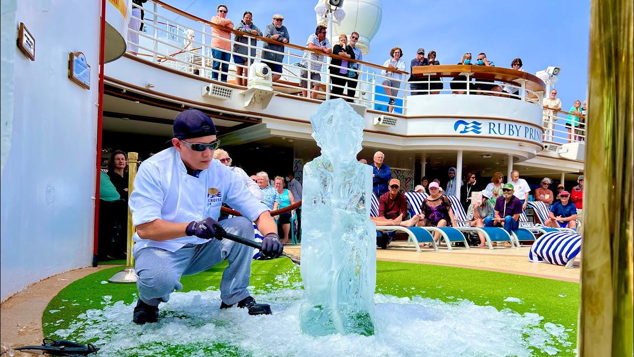 ICE CARVING @ RUBY PRINCESS by angkellee - YouTube