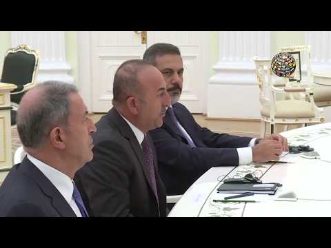 Çavuşoğlu,Fidan ve Akar Rusya'da Putin'in karşısında