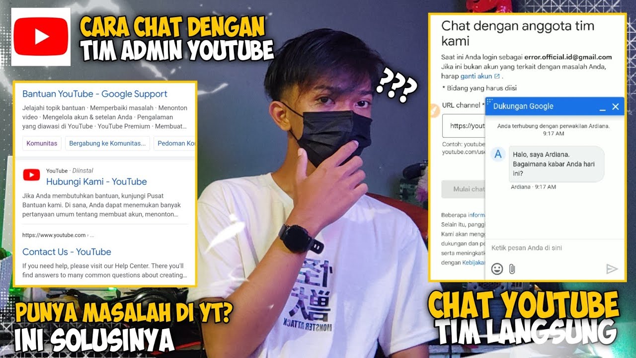 Cara Chat Tim Youtube Langsung Menghubungi Pihak Admin Bantuan Dukungan ...