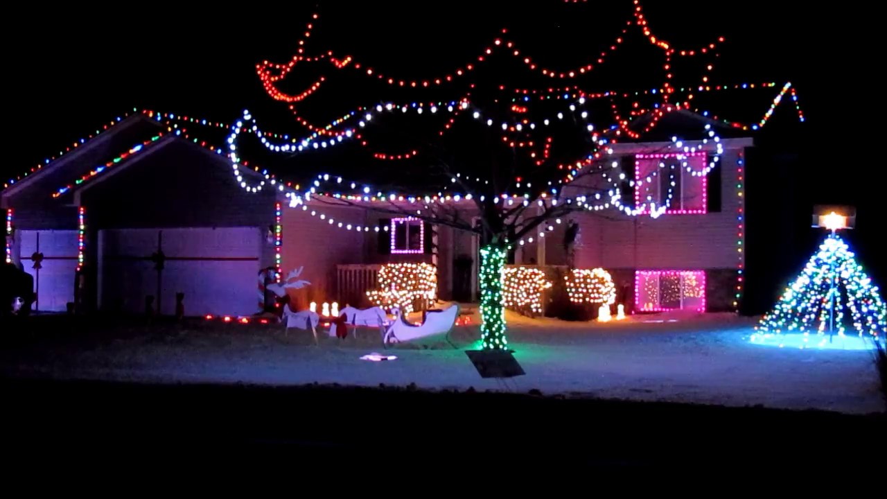 Aerith's Theme Christmas Light Show - YouTube