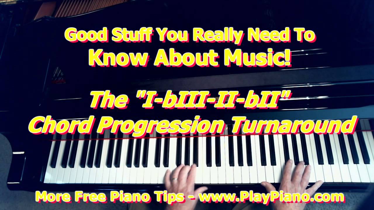 The "b3 - 2 - b2" Chord Progression Turnaround - YouTube