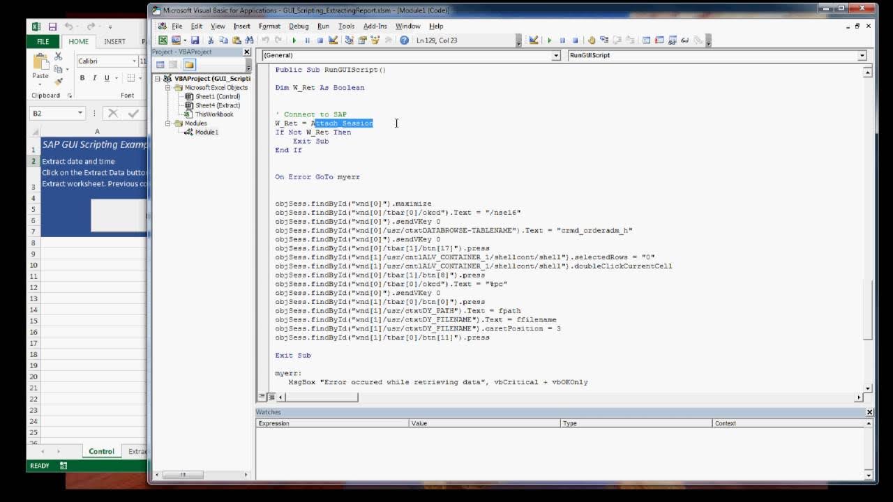 SAP GUI Scripting - Extract SAP report data to Excel - YouTube
