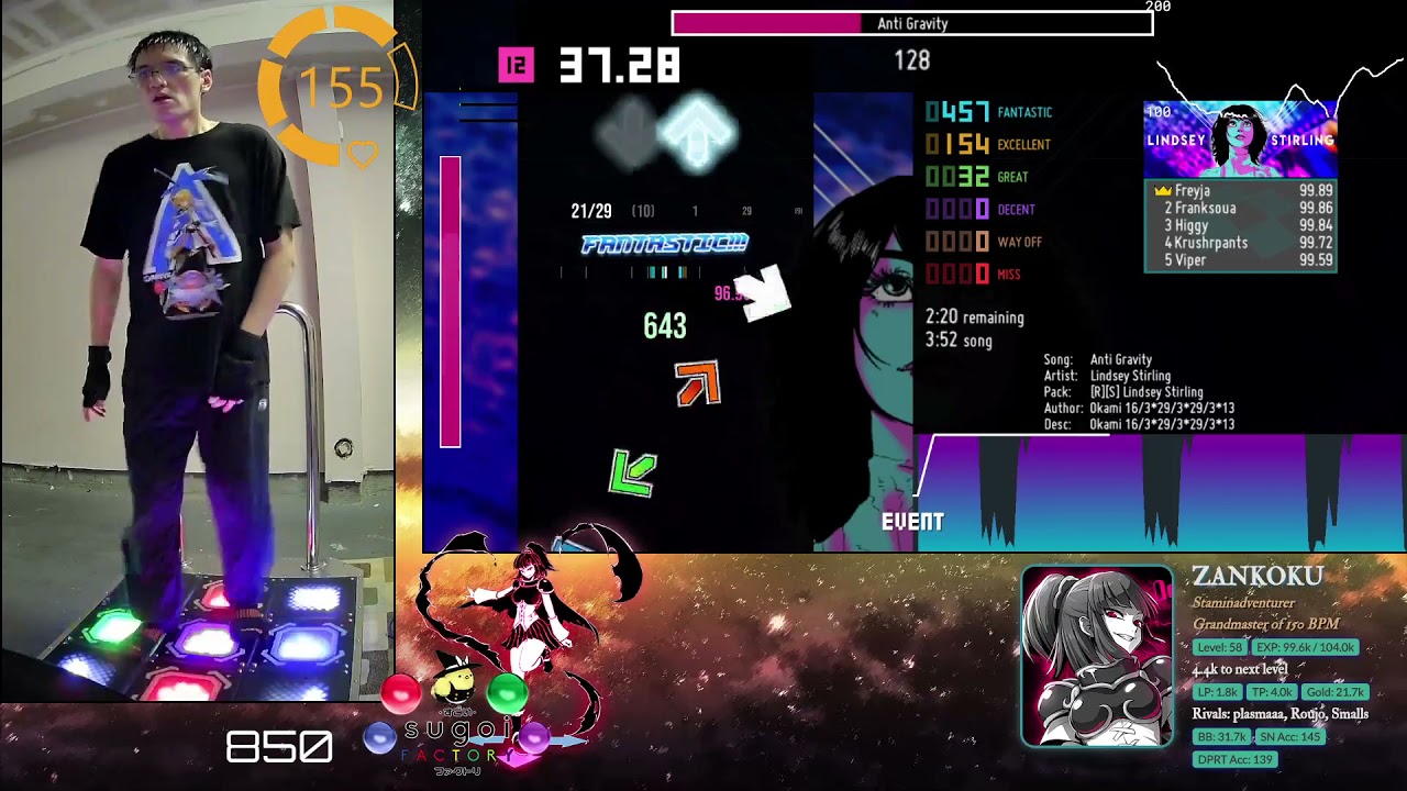 StepMania - 2021-12-9 - [12][128] Anti Gravity (no bar, hidden, dark ...