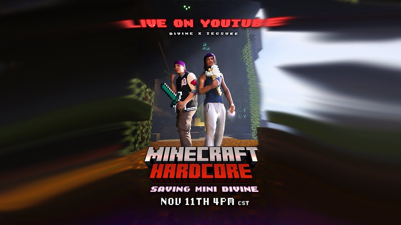 Minecraft Hardcore *LIVE* - Saving MINI - DIVINE - YouTube