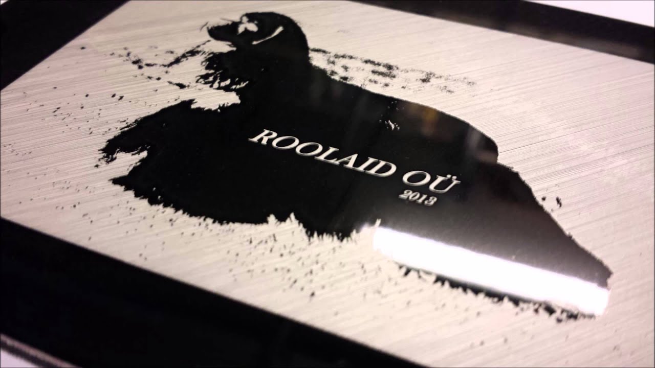 Dibond plate engraving - LED laser engrave- CNC machine- logo making ...