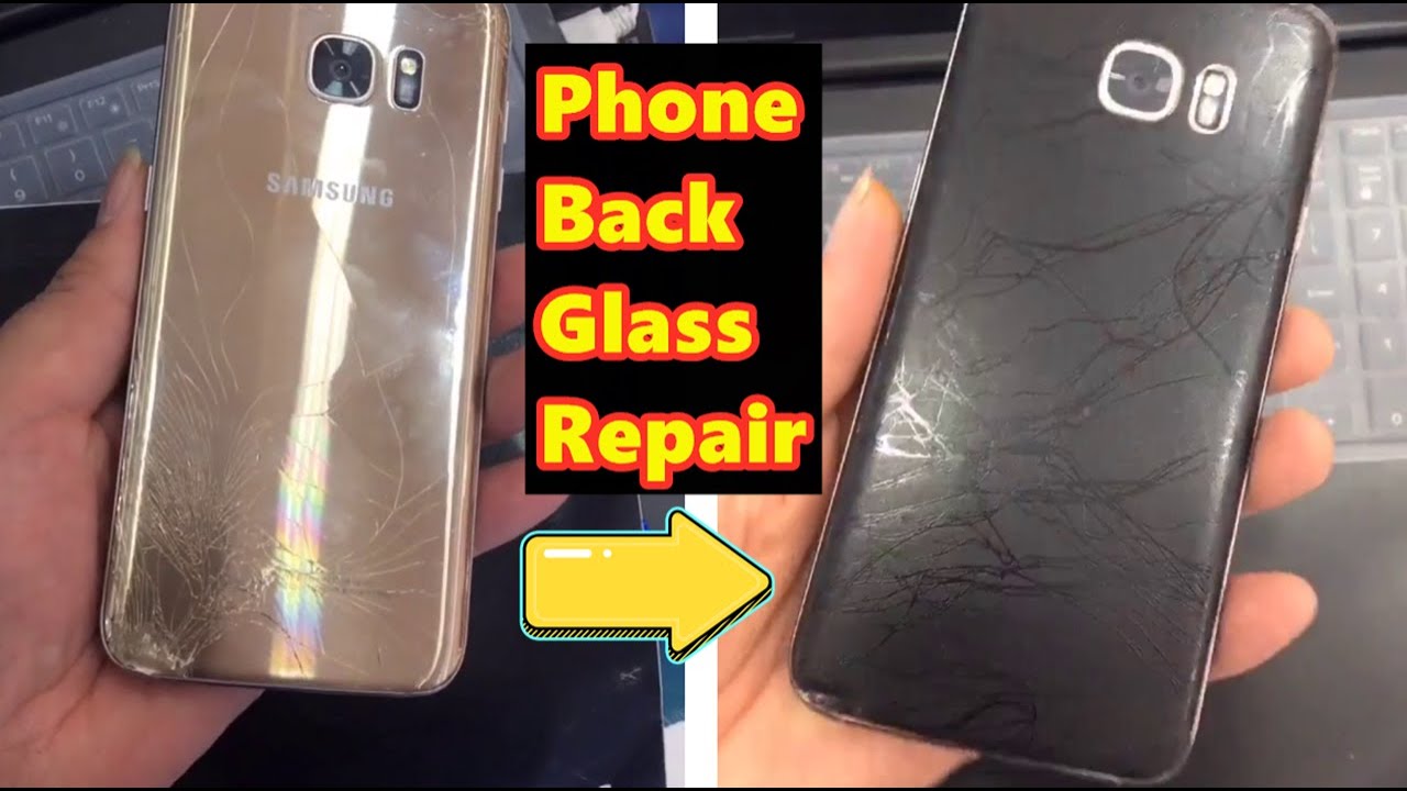 Broken phone galss back repair - hide cracks with custom mobile skin ...