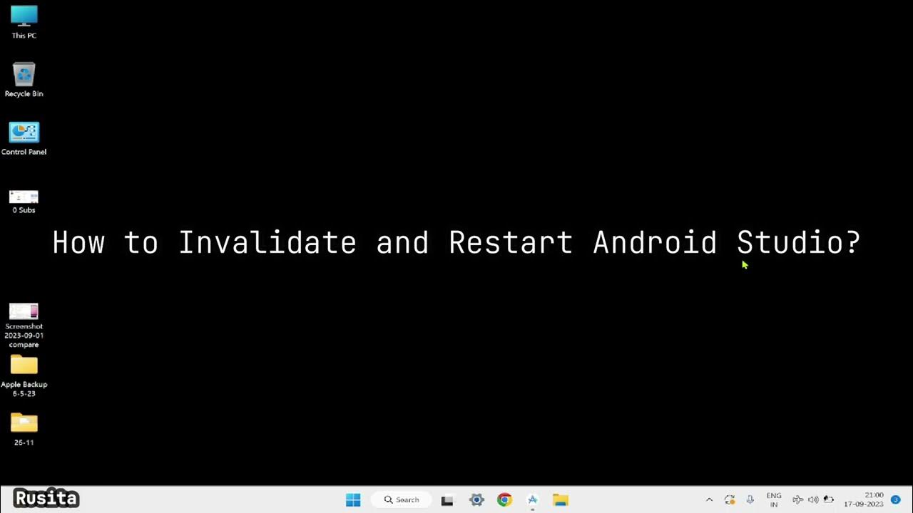 How To Restart Android Studio Step by Step - YouTube