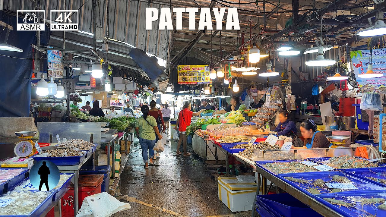 🐟 Visit Pattaya’s oldest seafood market | 4K HDR Immersive Experience ...