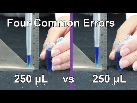 Four Common Pipetting Errors - Techniques Demonstration