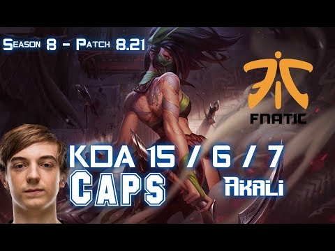 FNC Caps AKALI vs YASUO Mid - Patch 8.21 KR Ranked - YouTube