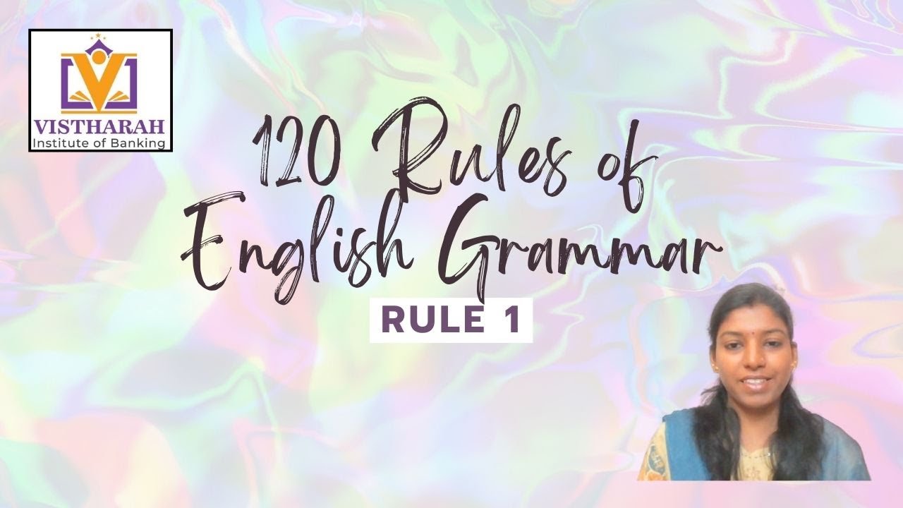 120 Rules of English Grammar - Rule 1 - #bank #sbi #rbi #ssc #ibps # ...