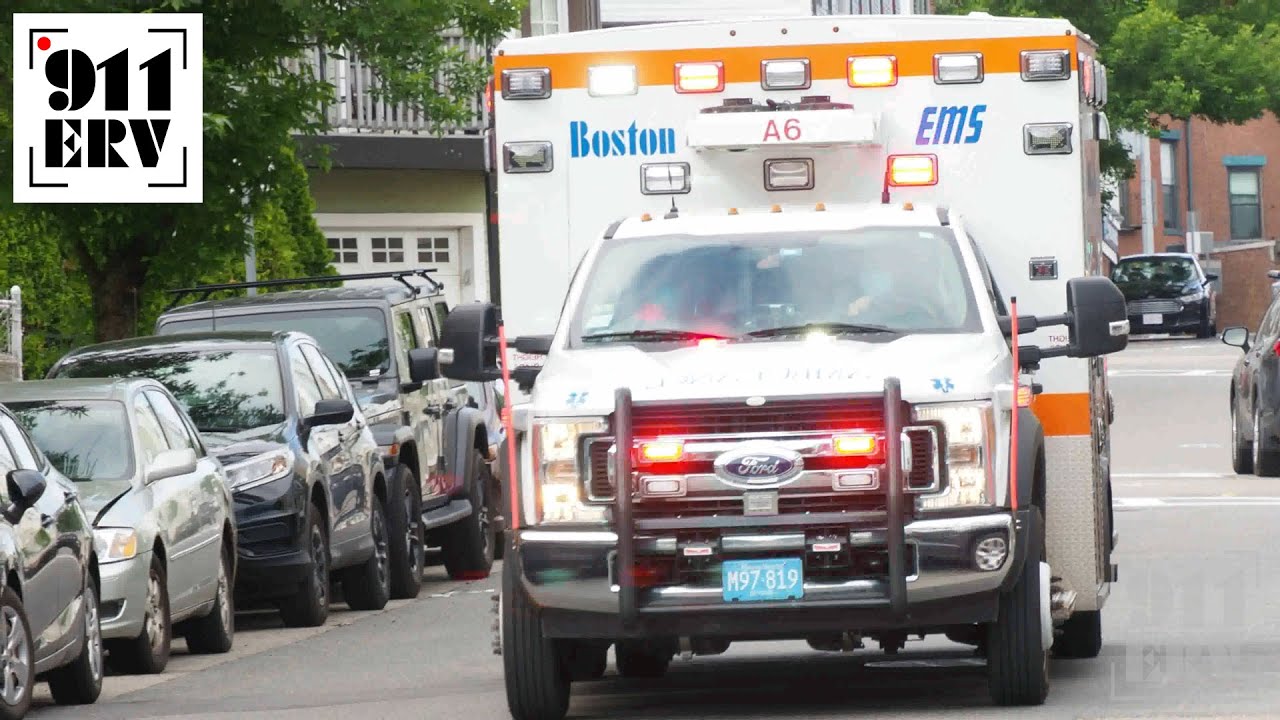 Boston EMS Ambulance 6 Responding - YouTube