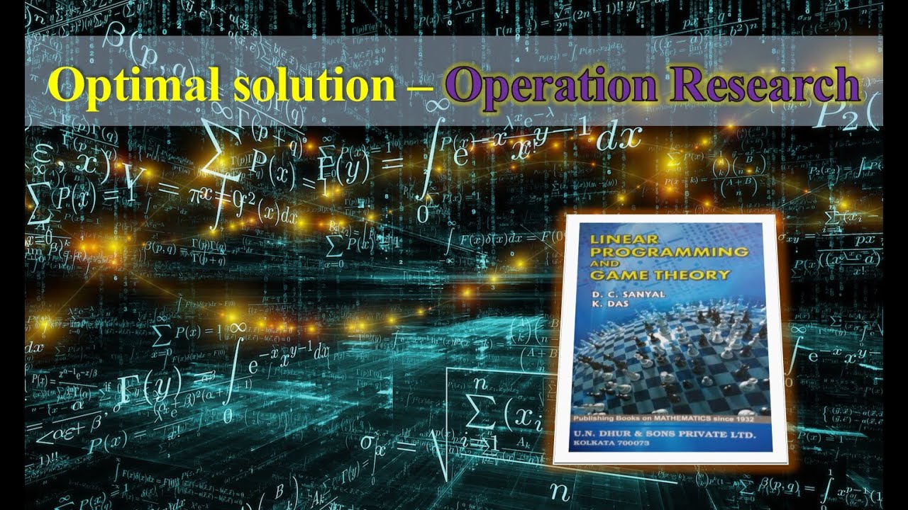 Optimal Solution - Operations Research - YouTube