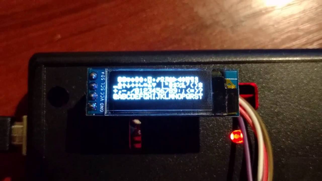 128x32 i2c display ssd1306 - YouTube