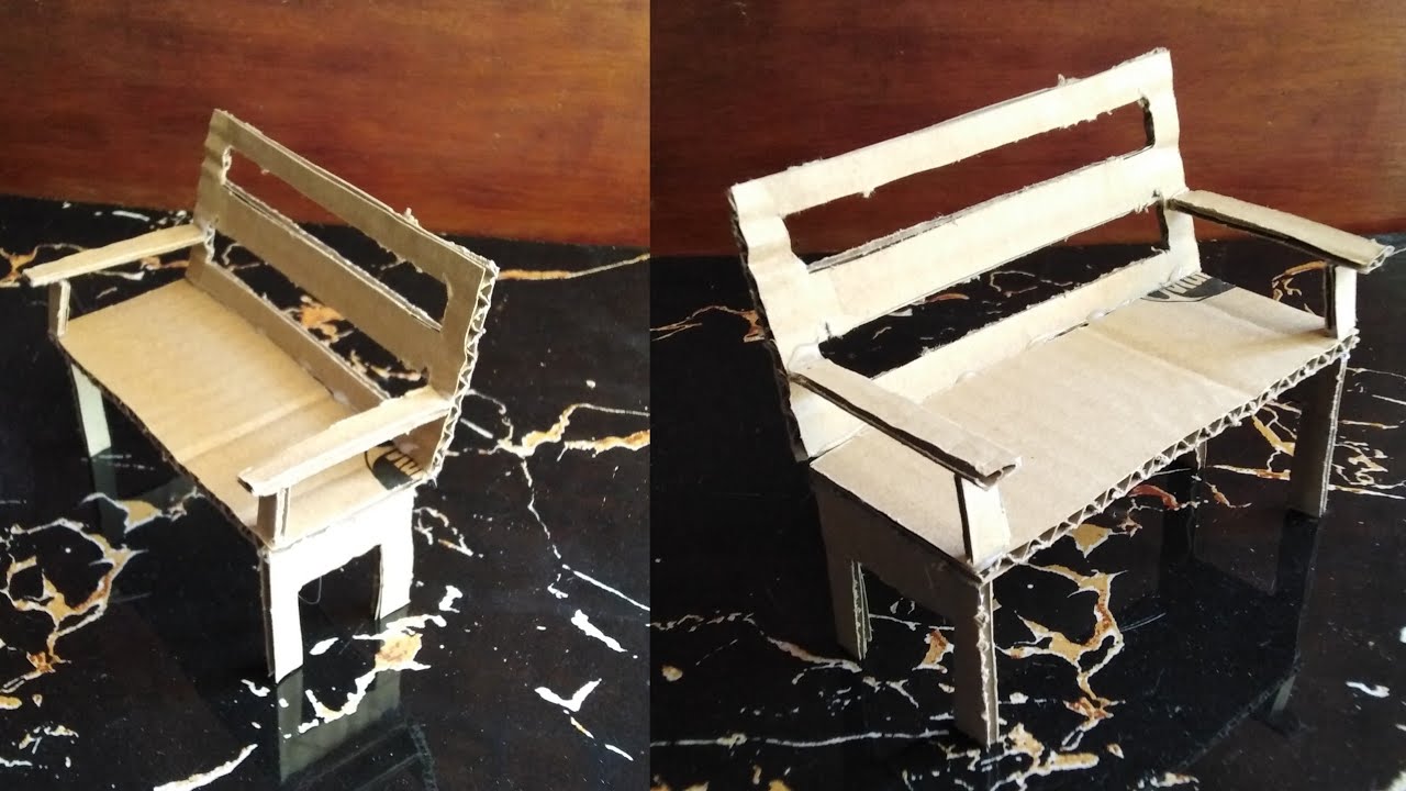 How to make cardboard bench | DIY bench with cardboard | Cardboard ...