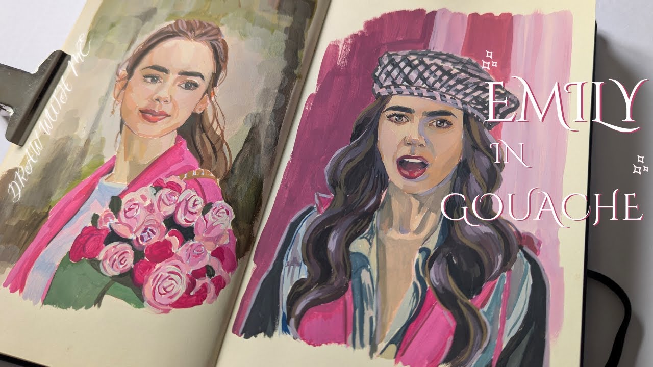 Emily in Gouache/Portrait Painting - YouTube