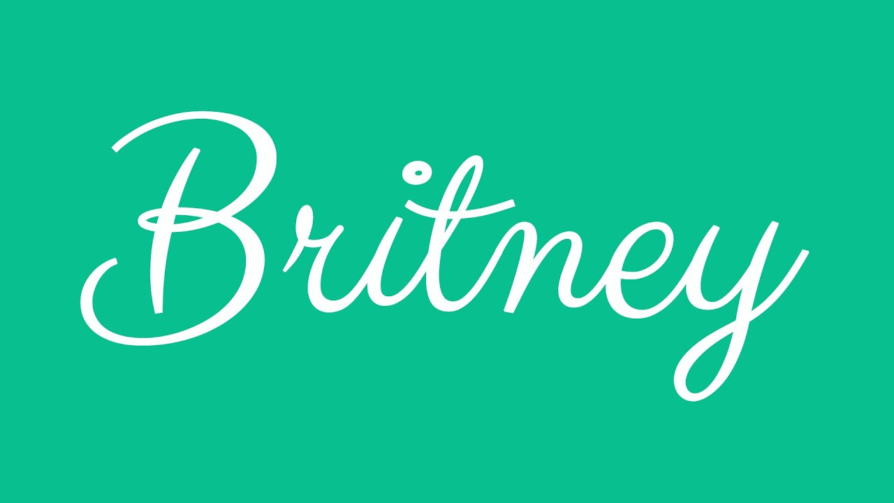 Learn how to Sign the Name Britney Stylishly in Cursive Writing - YouTube
