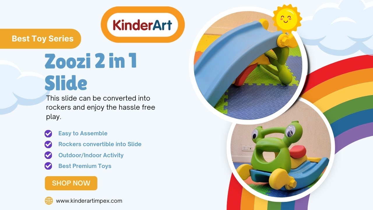 Zoozi 2 in 1 slide | Best toy in India | Convertible Rockers into Slide ...