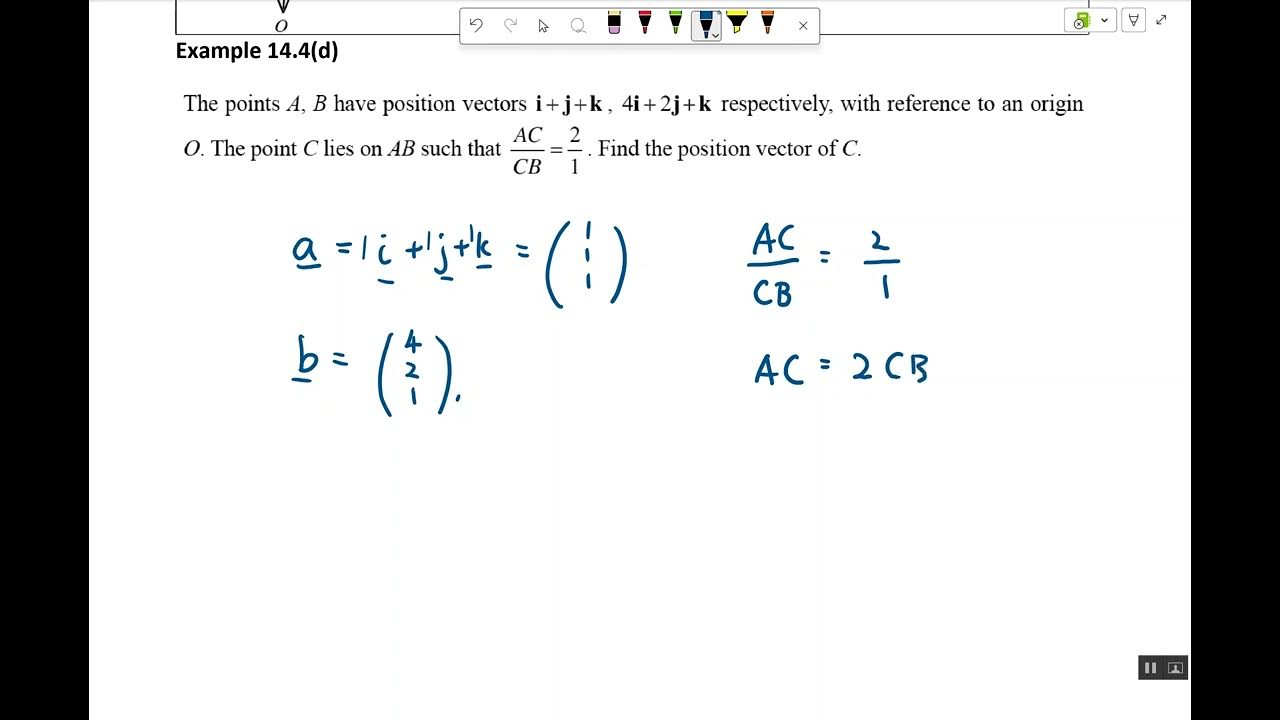 A Levels H2 Math Vectors: Ratio Theorem - YouTube