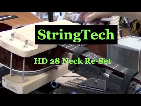 HD 28 Neck Re-Set / Re-Fret / Compensated Nut / Compensated Saddle@StringTechWorkstations - YouTube